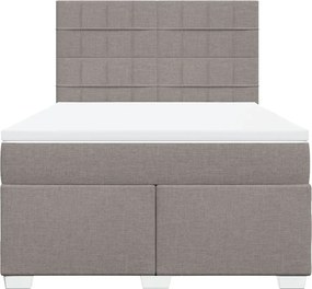 Box spring postel s matrací taupe 160x200 cm textil 3292843