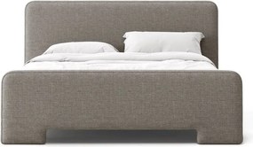 Šedá čalouněná dvoulůžková postel s roštem 140x200 cm Eda – Micadoni