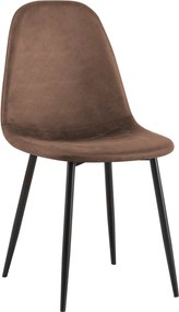 Jídelní židle Napier Vintage umělá kůže – hnědá