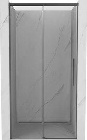 Mexen Rox, posuvné sprchové dveře 130 cm, 8mm čiré sklo, grafitový profil, 8C2-130-000-95-00