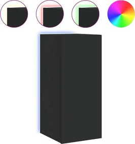 vidaXL Nástěnná TV skříňka s LED osvětlením 30,5x35x70 cm [837234] Barva: Černá