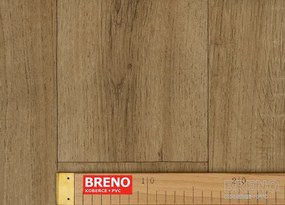 Breno PVC LINETEX Sorbonne 545 – tmavé dřevo, šíře 300 cm