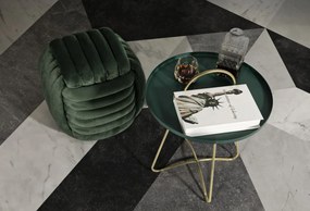Odkládací stolek Grent 45 cm zlatý/zelený