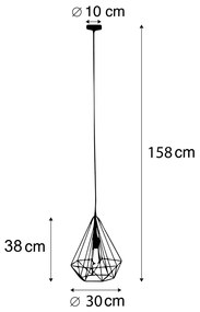Chytré průmyslové závěsné svítidlo zlaté vč. WiFi ST64 - Carcass