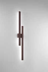FAN LED-HERCULES-140 Nástěnné svítidlo Hercules corten, hliník s PC difuzorem, 47 W, 6800 lm, CCT 2700/3500/4000 K, IP65, 60 x 175 x 1420 mm - FANEUROPE