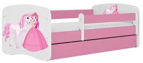 Kocot Kids Dětská postel PRINCEZNA růžová Velikost postele: 140x70, Matrace: Bez matrace, Šuplík: Se šuplíkem