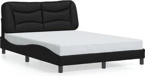 Rám postele s LED bez matrace Hvar černý 140 x 190 cm 3213927