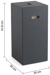 Gedy Gedy, LUXURY koš na prádlo 30x61, 8x30cm, černá, 103614