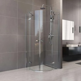 Mereo Mereo, Sprchový kout, Novea, R 550, 90x90x200 cm, pantový, chrom ALU, sklo čiré 6 mm, EC, CK70101Z
