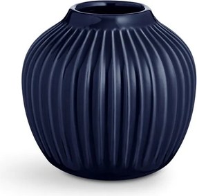 Tmavě modrá kameninová váza Kähler Design Hammershoi, ⌀ 13,5 cm