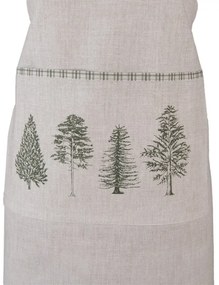 Bavlněná kuchyňská zástěra se vzorem jehličnatých stromů Natural Pine Trees – 70x85 cm