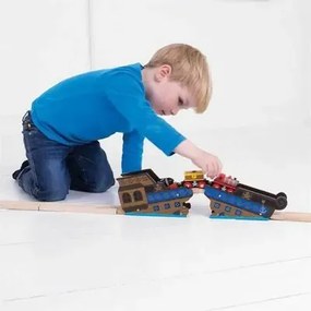 Bigjigs Rail Most vrak lodi / od 3 let