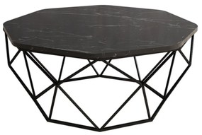 Hanah Home Konferenční stolek Diamond 90 cm černý mramor