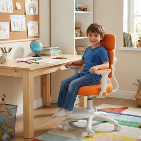 Dětská rostoucí židle Neoseat KIDDY THREE — látka, pratelný potah, oranžová