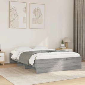 Rám postele šedý sonoma 135 x 190 cm kompozitní dřevo 3295693