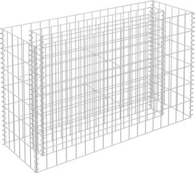 Gabionový vyvýšený záhon pozinkovaná ocel 90 x 30 x 60 cm 145630
