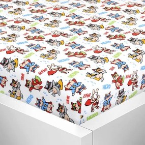 Bellatex dětské prostěradlo jersey s elastanem Superhrdina liška, mýval, kočka rozměr 60x120 cm