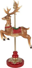 Vánoční dekorace elegantní jelen na podstavci - 18*10*35 cm