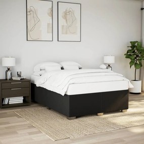 Rám postele bez matrace černý 140 x 190 cm textil 3284473