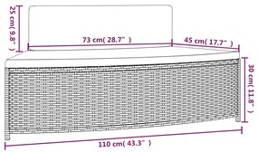 vidaXL Lavice k vířivce s poduškami 2 ks šedé polyratan