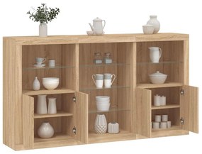 Příborník s LED osvětlením dub sonoma 181,5 x 37 x 100 cm 3209179