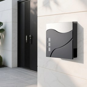 Poštovní schránka Wiltec – 370 × 102 × 370 mm, antracitová (60567)