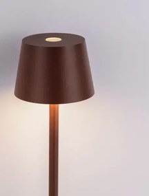 Venkovní stolní lampa Deck hnědá