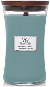 WoodWick – svíčka Evergreen Cashmere (Jehličí a kašmír) Velikost: malá 85 g