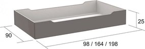 Bradop Zásuvka pod postel 198×90 L252 | Provedení: DS-Dub sonoma