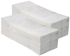 Skládané papírové ručníky - 4000 ks, bílá