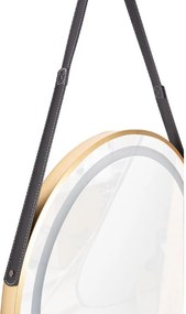 Tutumi Tutumi, LED zrcadlo 60cm se zlatým rámem na černém pásu YH-3339, zlatá matná, HOM-01504