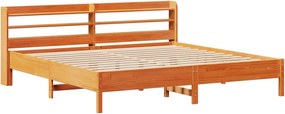 Postel bez matrace voskově hnědá 200 x 200 cm masivní borovice 3306878