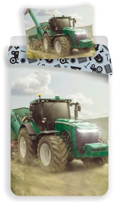 Jerry Fabrics Traktor Green, 140x200 / 70x90 cm