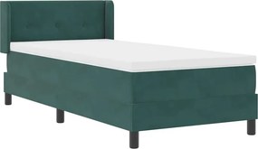 Postel s boxspringem s čelo Tmavě zelená 200 x 90 cm samet 3341453