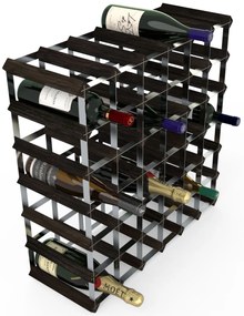Stojan na víno RTA na 42 lahví, černý jasan - pozinkovaná ocel / sestavený