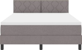 Postel s boxspringem s čelo Taupe 160 x 200 cm textil 3338780