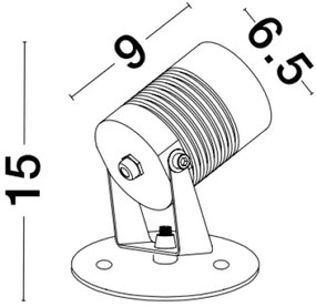 Venkovní LED lampa Fend 6.5 černé