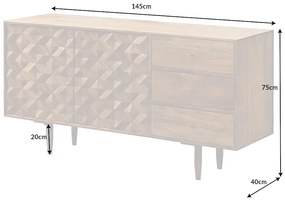 Designová komoda Halia Honey 145 cm akácie