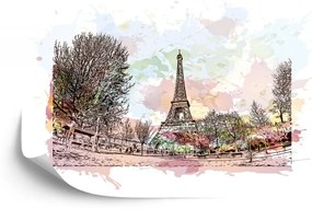 Fototapeta Paříž Eiffelova Věž Samolepící tapety 152.5x104