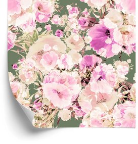 Tapeta Na Zeď Barevné Květiny - Vintage Akvarel Vliesová tapeta 53x1000