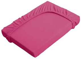 SCANquilt napínací prostěradlo JERSEY ELASTIC LYCRA fuchsiová výška matrace do 30 cm 180 x 200 cm