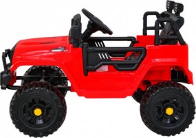 Ramiz Autíčko Jeep Dark Night na baterie pro děti červené + pomalý start + EVA kola + LED audio