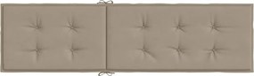 Poduška na polohovací židli taupe (75+105) x 50 x 4 cm 314181