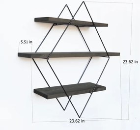 Nástěnná police 60x60 cm smrk