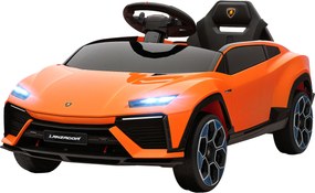 AIYAPLAY dětské elektrické auto s licencí Lamborghini, dálkové ovládání – 101,5×49×43 cm, oranžová