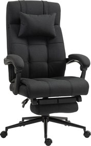 Ergonomická kancelářská židle Vinsetto s nastavitelným opěradlem, hlavovou opěrkou, opěrkami na ruce a výškově nastavitelná otočná židle s podnožkou -