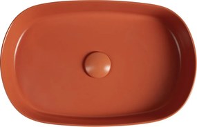 Isvea Isvea, INFINITY OVAL keramické umyvadlo na desku, 55x36cm, terracotta, 10NF65055-2U