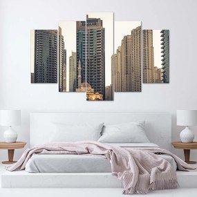 Gario Obraz na plátně Dubajské mrakodrapy - 5 dílný Rozměry: 100 x 70 cm