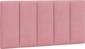 Postel s matrací Hanko růžová 100 x 200 cm samet 3208585