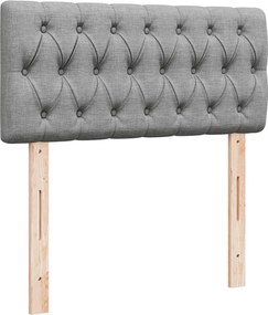 Box spring postel s matrací světle šedý 100 x 200 cm textil 3286986